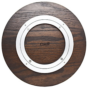 Lazy Susan Wooden 12 inch Solid Oak Tabletop, Non-Skid Pantry Kitchen Turntable, Use for Spices, Medications, Cheese Board, Cabinet Organizer Rotates Smoothly (Natural Oak)