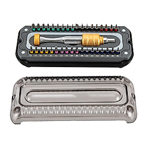 Precision Screwdriver Set, 37 in 1 Screwdriver Kit with Low-Gravity Design Magnetic Driver Handle and Durable S2 Steel Bits, for Electronics, Eyeglass, Watch and Game Console Repair