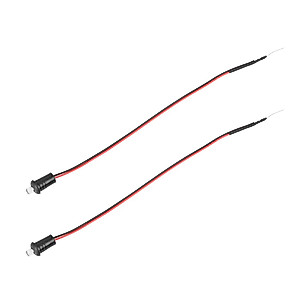 X AUTOHAUX 2 Pcs DC 12V Blue LED Light Car Interior Alarm Dash Mount Light