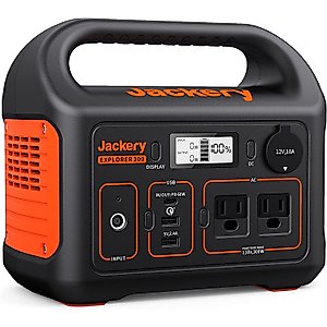 Jackery Portable Power Station Explorer 300, 293Wh Backup Battery, Solar Generator (Solar Panel Not Included) for RV Outdoors Camping Hunting Blackout(Renewed)