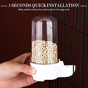 4 Pieces Automatic Bird Water Dispenser Bird Cage Waterer Feeder Bird Accessory Drinker Bottle for Hamster Parrot (Plain Color, 12 x 5.5 cm)