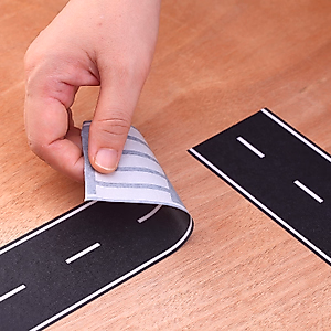 Black Track Tape,Toy Car Tape Track for Kids,Race Cars Decorations for Kids Birthday Party, 2.4" x 33' Each Roll