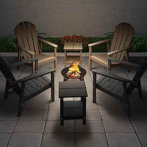 FOLAWO Adirondack Chair HDPE Weather Resistant Outdoor Adirondack Chair Fire Pit Chairs for Patio Lawn Garden Backyard Deck