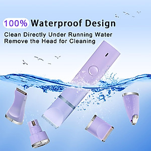 Veeconn Dog Grooming Clippers Kit-Electric Rechargeable Cat Trimmer Tools-Cordless Quiet Pet Nail Paw Grinder-4 in 1 Multifunctional Low Noise Shaver-Razor for feet Face Ears Toenail Eye