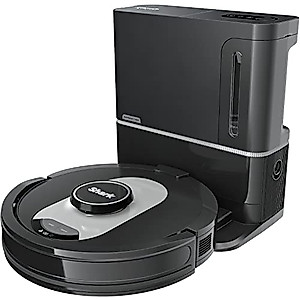 SHARK AV2501AE AI Robot Vacuum with XL HEPA Self-Empty Base, Bagless, 60-Day Capacity, LIDAR Navigation, Perfect for Pet Hair, Compatible with Alexa, Wi-Fi Connected Black (Renewed), RV2502AE
