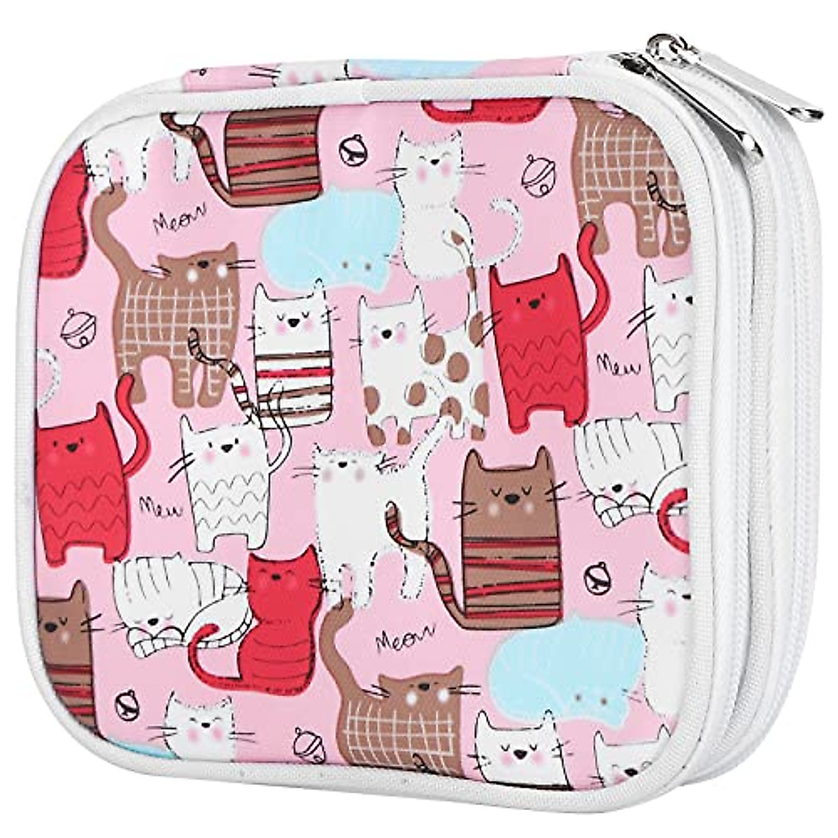 MIWEITOO Knitting Tools Storage Case Double Layer Crochet Hook Zipper Bag with Mesh Pockets, Portable Knitting Tote Basket Yarn Bags Large Craft Supplies Bag