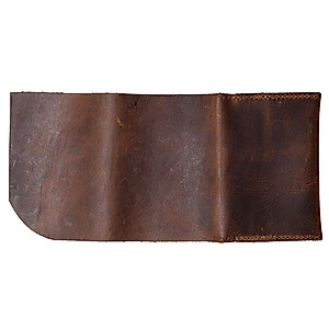 Hide & Drink, Leather Cash & Card Holder/Wallet/Flat Bills/Organizer/Stylish/Minimalist, Handmade Includes 101 Year Warranty :: Bourbon Brown