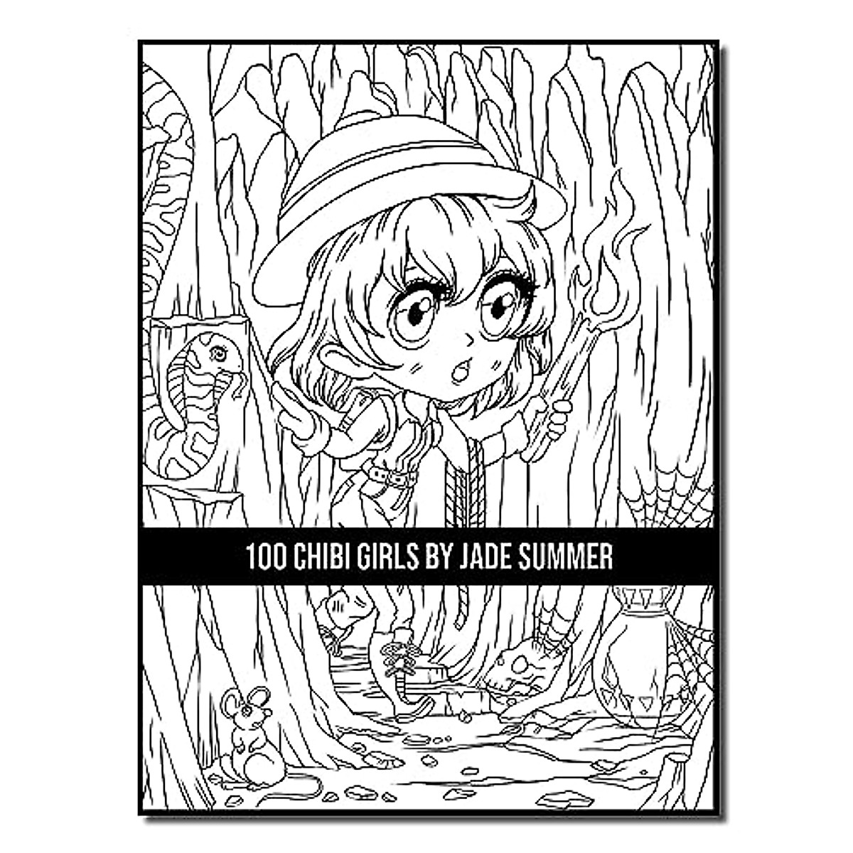 100 Chibi Girls: An Adult Coloring Book Collection with Cute Girls, Fantasy, Horror, Christmas, and More!