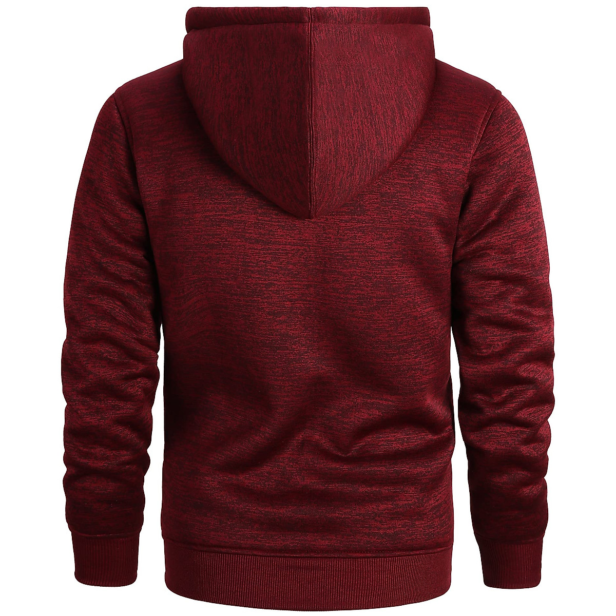 Little Beauty Men Hoodies Full Zip Up Jacket Fleece Sherpa Lined Heavyweight Sweashirts Winter