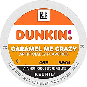 Dunkin’ Caramel Me Crazy Flavored Coffee, 10 Keurig K-Cup Pods