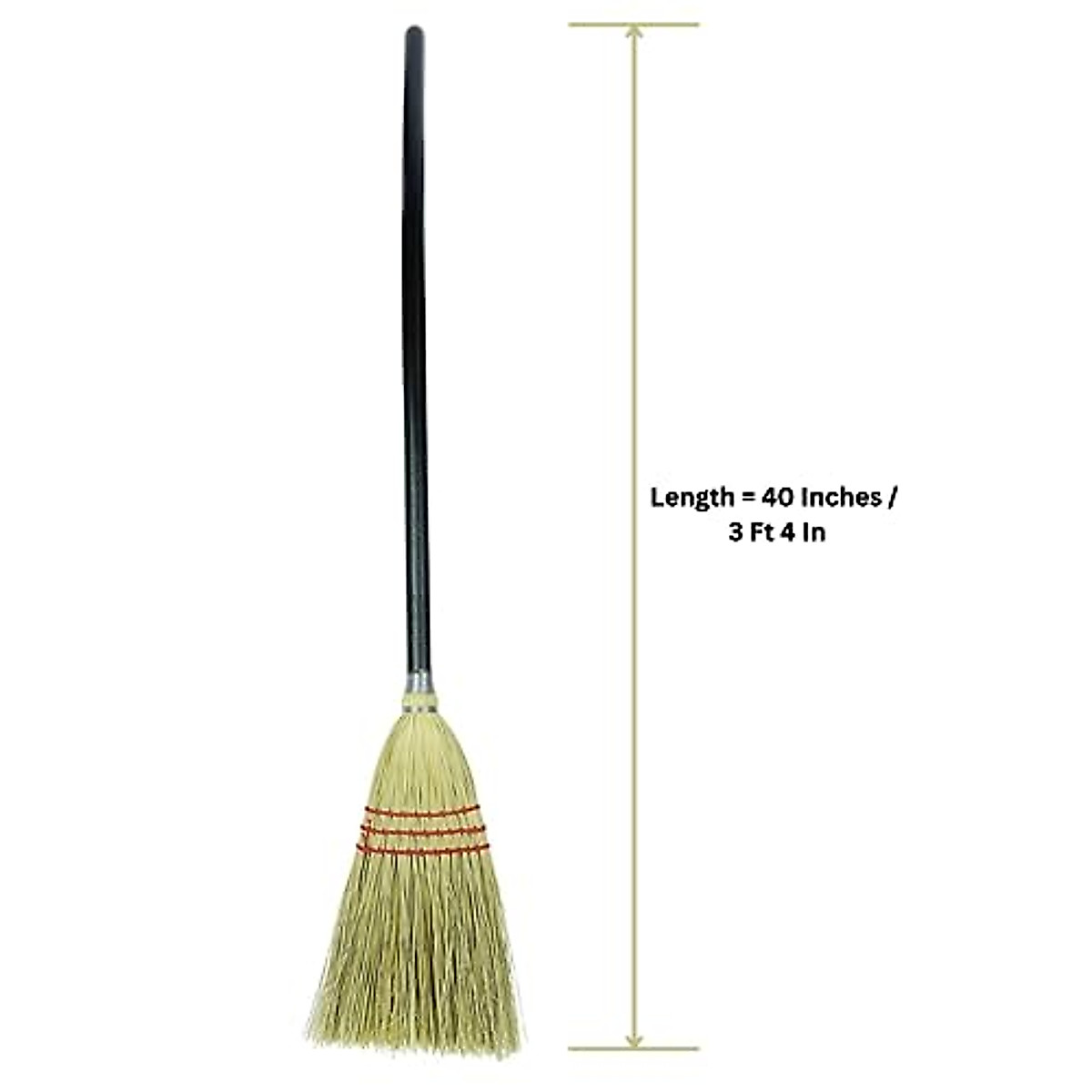 Weiler 70300 Lobby Broom, Corn & Fiber Fill, 40" Overall Length (Pack of 12)