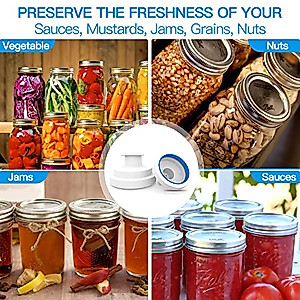 Jar Sealer for Foodsaver Vacuum Sealer, Food Saver Jar Sealer for Wide & Regular-Mouth Mason Jar, Mason Jar Vacuum Sealer for Foodsaver Jar Sealer Attachment, Jar Lids, Canning Bands, Accessory Hose