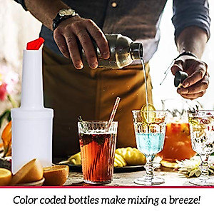 Bar Juice Pourer Store And Pour Containers Pour Bottles Drink Bartender Bottle Bottles Bartending Accessories,Tools,Supplies Pour Spouts Equipment Alcohol,Liquor Dispenser Mimosa, Speed(Combo pack 4)