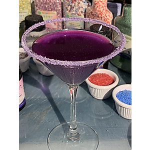 Snowy River Purple Cocktail Sugar - Kosher Certified Naturally Colored Purple Cocktail Rimmer (8oz, Medium Crystal)