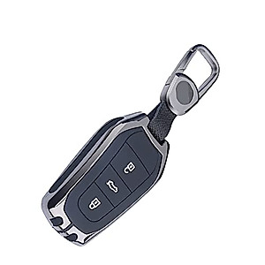 ZZBYFDC Car Keychain Cover Smart zinc Alloy Key case,Fit for Peugeot 208 308 508 3008 5008 Citroen C4 Picasso DS3 DS4 DS5 DS6