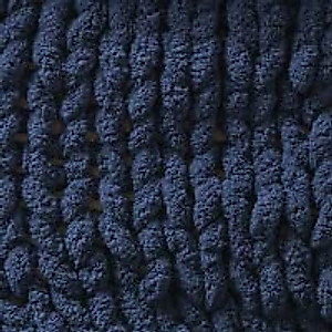 Chunky Knit Blanket Throw - 50"x60" 3.7 lbs. - Soft Chenille Yarn Knitted Blanket - Machine Washable Crochet Blanket - Handmade Cable Knit Throw Blanket for Couch, Bed (Navy Blue)