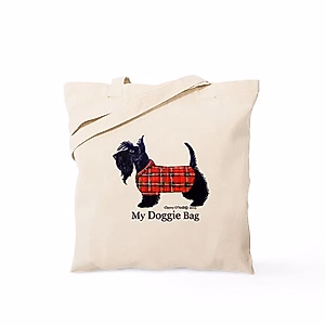 CafePress Scottie Doggie Tote Bag Natural Canvas Tote Bag, Reusable Shopping Bag