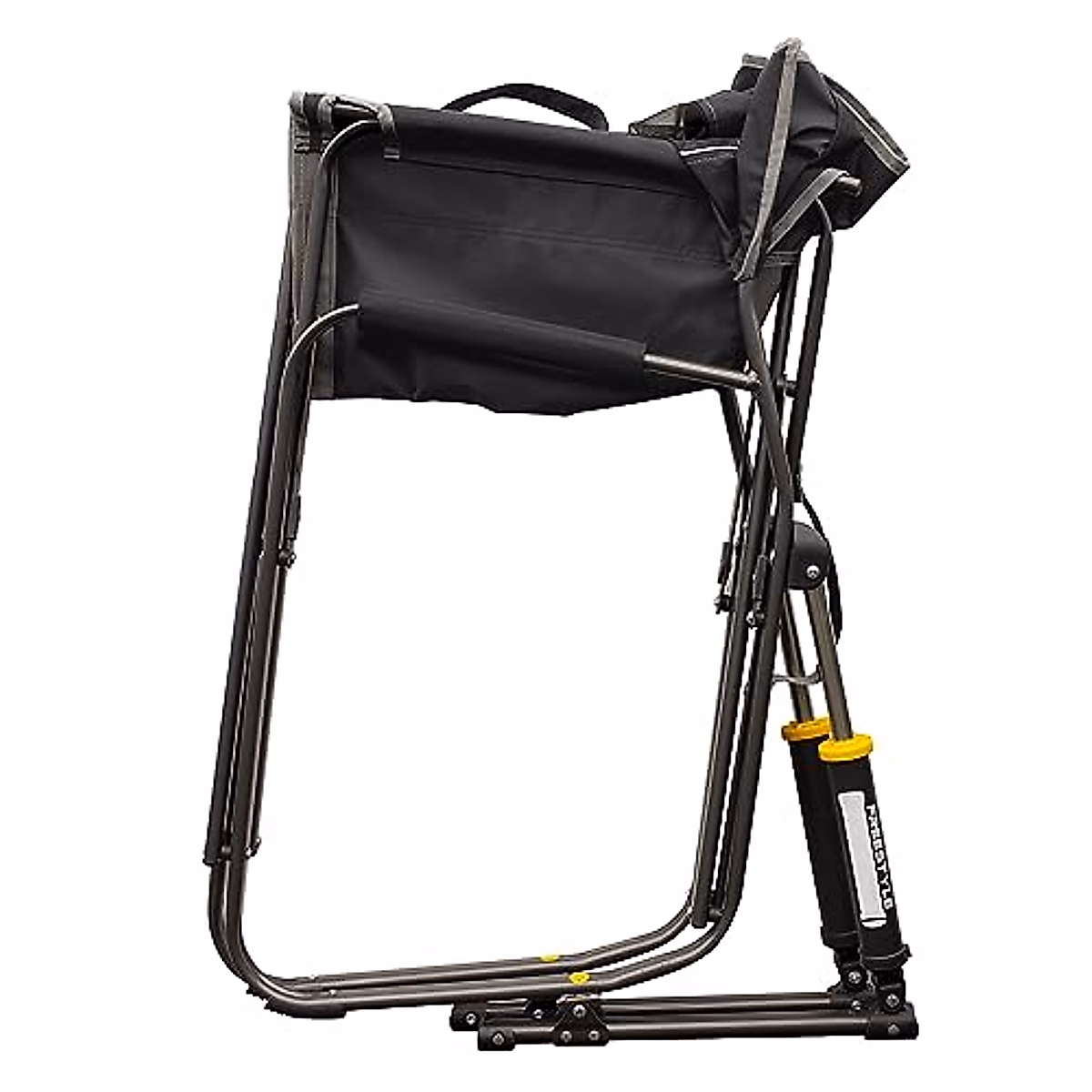 TAKTOP Outdoor Freestyle Rocker XL Folding Rocking Camping Chair with Carry Bag and Cup Holder for Patio, Garden, Lawn, Supports up to 300 lbs, Gray