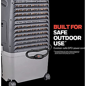 Honeywell 525 CFM 3-Speed Outdoor Rated Portable Evaporative Cooler (Swamp Cooler) for 491 Sq. Ft. with GFCI Cord
