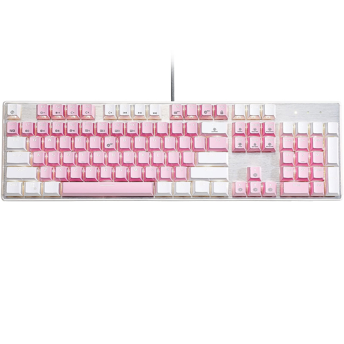 Hexgears GK715 Mechanical Gaming Keyboard, 104 Keys Full Size Wired Computer Keyboard, Hot Swappable Kailh Box Switches, ABS Keycaps, Blue Backlit Gaming Keyboard for PC/Laptop