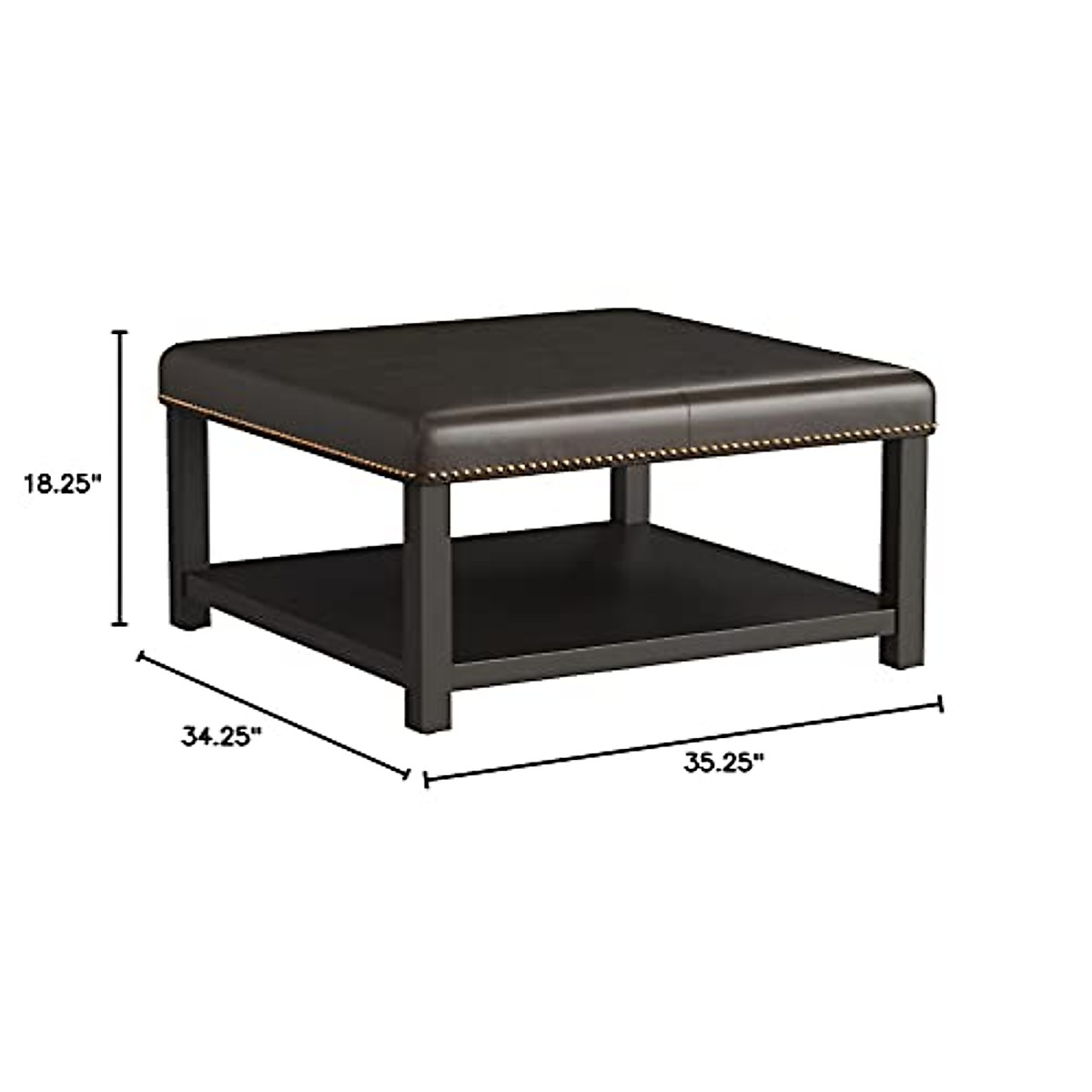 Christopher Knight Home Julia Bench with Rack, Brown