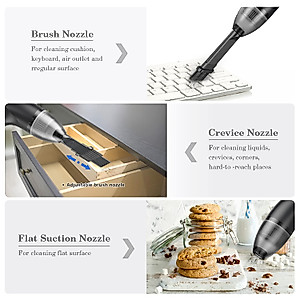 EASYOB Keyboard Cleaner|Mini Vacuum for Desk, Handheld Cordless Computer Vacuum Rechargeable (with LED Light) for Cleaning Hairs, Crumbs for Desktop, Piano, Car Interior & Sewing Machine Clean [A043]