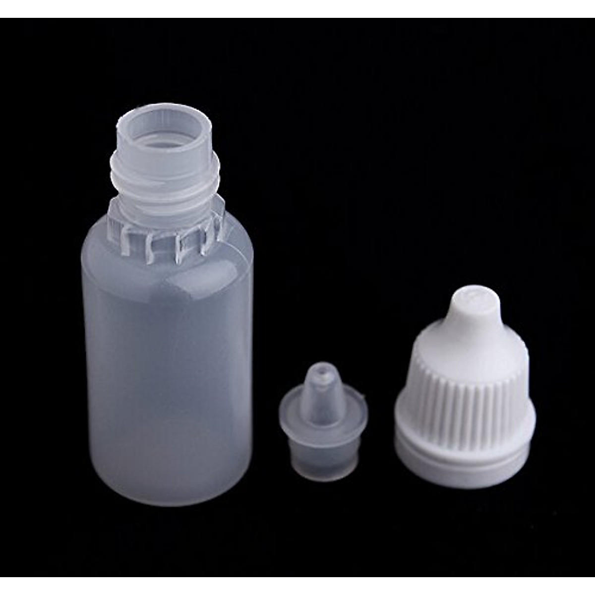 20 ml/0.68oz 24PCS Empty Refillable Plastic Squeezable Dropper Bottle Portable Eye Liquid Container with Screw Cap Essential Oil Container