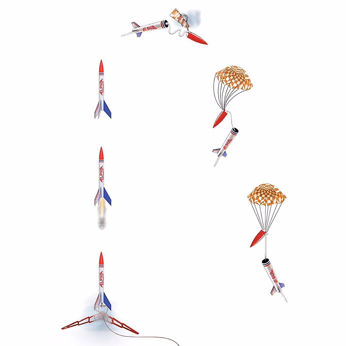 Estes - 1756 Alpha Flying Model Rocket Bulk Pack (Pack of 12) | Intermediate Level Rocket Kit |Soars up to 1000 ft. | Step-by-Step Instructions | Science Education Kits | Great for Teachers, Youth Group Lead