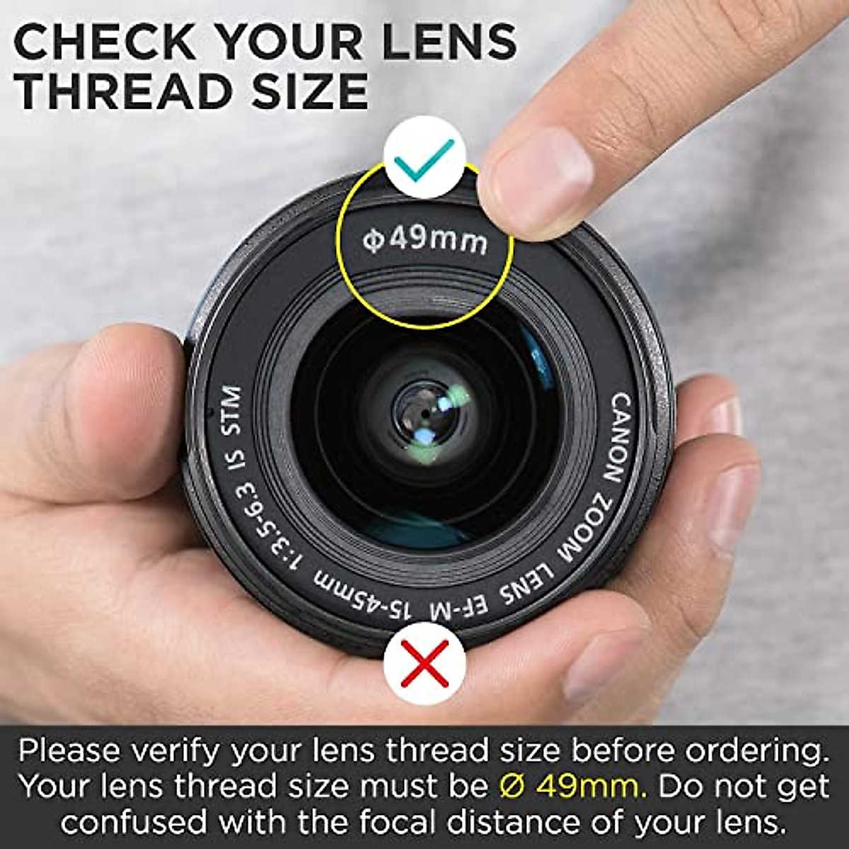 waka 49mm MC UV Filter - Ultra Slim 16 Layers Multi Coated Ultraviolet Protection Lens Filter for Canon Nikon Sony DSLR Camera Lens