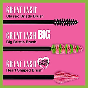 Maybelline Great Lash Washable Mascara, Volumizing Lash-Doubling Formula That Conditions As It Thickens, Blackest Black, 1 Count