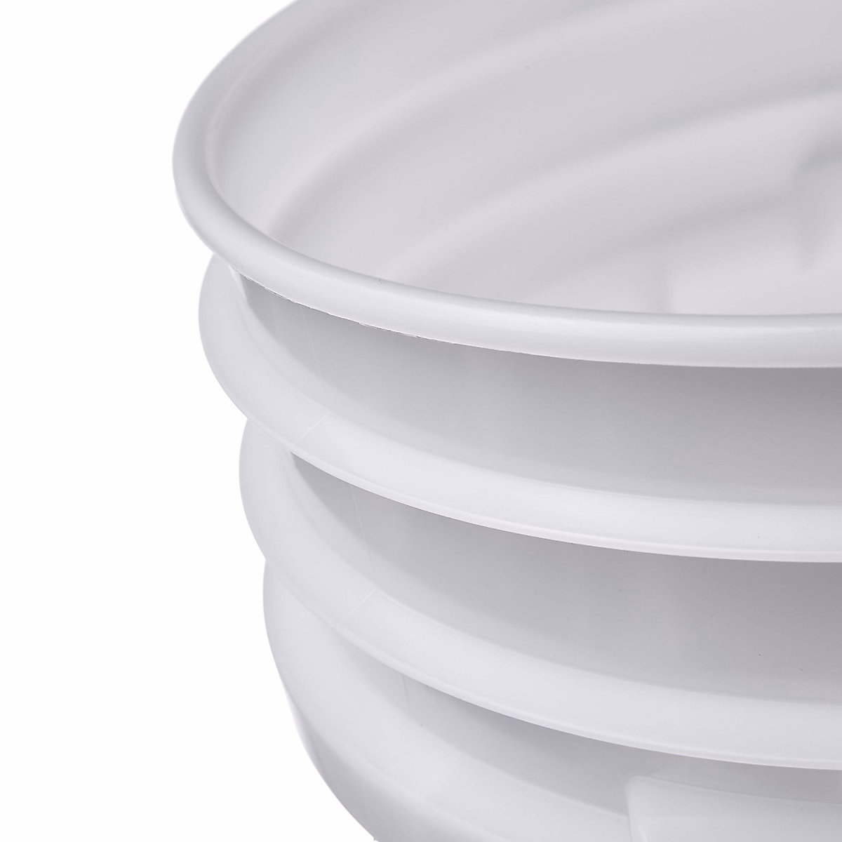 Letica Premium 7 Gallon Bucket, HDPE, Natural, 6 Pack