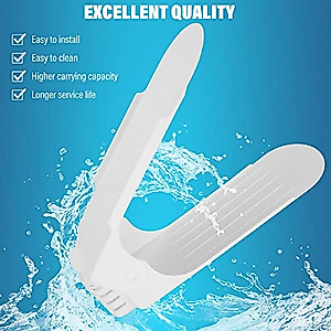 LEIMO KPARTS Shoe Slots Organizer, 20-PACK Adjustable Shoe Stacker, Double Layer Stack Shoe Holder Space Saver, White Shoe Stacker for Closet Organization