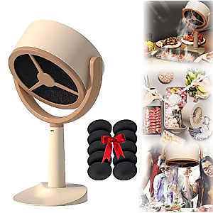 2024 New Smoke Purifier,Smoke Filter,Portable Smoke Purifier,Range Hood with 10pc Replaceable Activated Carbon Filter Cotton, for Indoor Barbecues, Fondue and RV Kitchen (1set(Direct Plug-in))