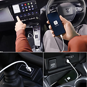 Car Carplay Cable for Apple iPhone 15 15 Pro Max Car Charger,Apple USB A to USB C Cable 3/6ft for Car Charger Adapter,Carplay USB C Cord Fast Charging for iPhone 15,15 Pro,15 Plus,iPad Pro(Black)