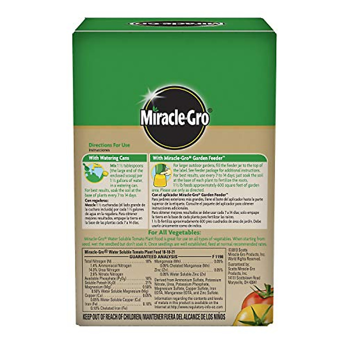 Miracle-Gro 2000422 Plant Food, 1.5-Pound (Tomato Fertilizer), 1.5 lb