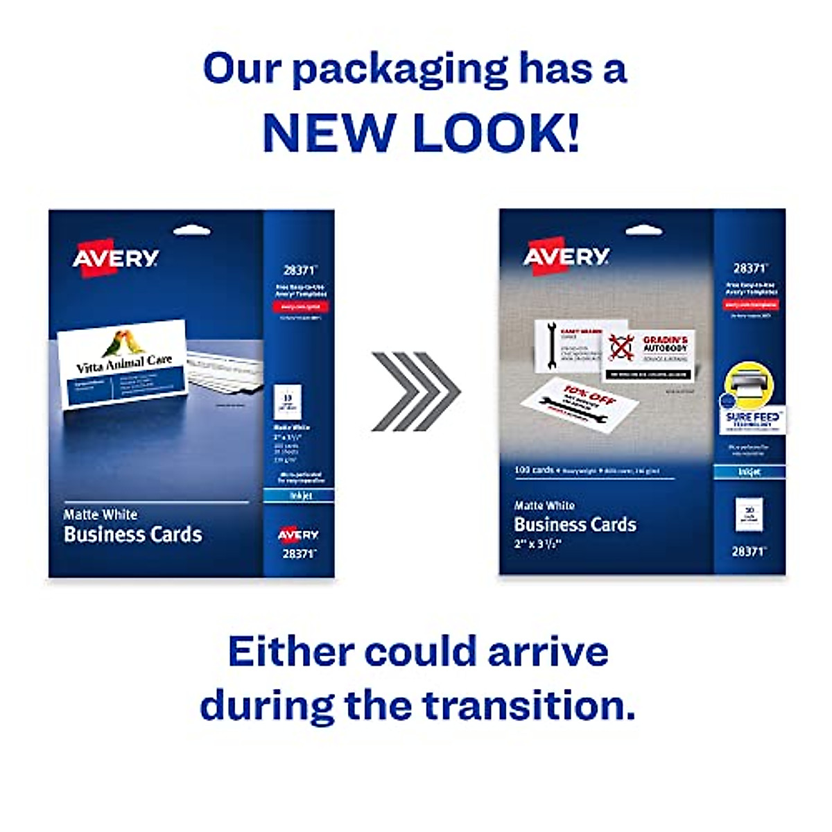 Avery Ink-Jet Printer White Business Cards (28371)