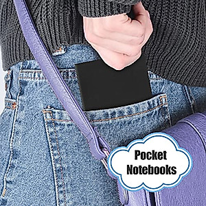 EOOUT 12 Pack Little Notebooks Pocket Size Notebooks, 3.5" x 5.5" Softcover Mini Notebooks, Small Black Notebook Memo Note pads for Men Women Kids Traveler Author, 30 Sheets, 60 Lined Pages