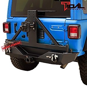 Tidal Rear Bumper with Tire Carrier & Hitch Receiver for 18-20 JL Wrangler