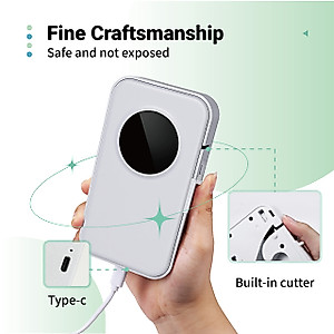 Phomemo Label Maker Machine with Tape, D35 Wireless Bluetooth Labels Maker Portable Mini Label Printer, Easy to Use with Smartphone Small Sticker Labeler Multiple Templates for Home Office organizing