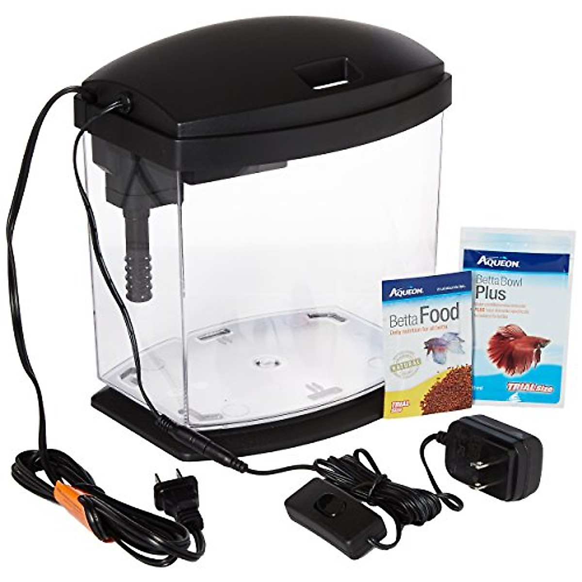 Aqueon Products 015905178020 LED Minibow Aquarium Kit, 1 Gallon, Black