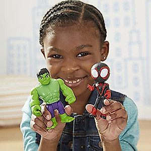 Marvel Hasbro Spidey and His Amazing Friends Hero Reveal Multipack with Mask-Flip Feature, 4-Inch Scale Action Figure Toys, Kids Ages 3 and Up, Frustration-Free Package , Black
