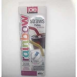 Rainbow Silicone Straws Reusable