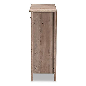 Baxton Studio Derek Shoe Cabinets, One Size, Natural Oak