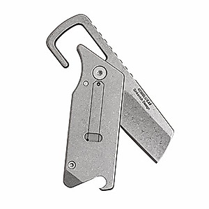 Kershaw Pub, Blue Multifunction Pocket Knife (4036BLUX) with 1.6 Inch 8Cr13MoV Stonewash Blade and Black Handle, Includes a Screwdriver Tip, Pry Bar, Key Chain Attachment and Bottle Opener