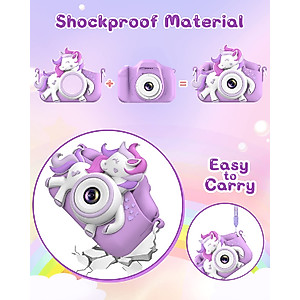 Kids Camera for 3-8 Years Old Toddlers Childrens Boys Girls Selfie Camera 20.0 MP HD 1080P IPS Screen Dual Digital Toy Camera for Kids Christmas Birthday Gifts