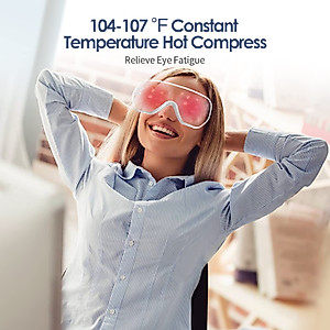 LAMEVEN Eye Massager, Relaxation | Birthday Gifts for Women/Men, Bluetooth Music Heated Massager Ideal Relaxation Gift Mom, Reducing Dry Eye/Eye Fatigue/Improving Sleep