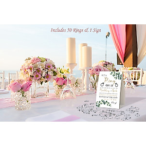 Put a Ring On It,Don't Say Bride or Wedding Game,Bridal Shower Games 50 Guests,Greenery Eucalyptus Bridal Shower,Engagement Party,Bachelorette Decorations for Party,Bridal Shower Favors-L1