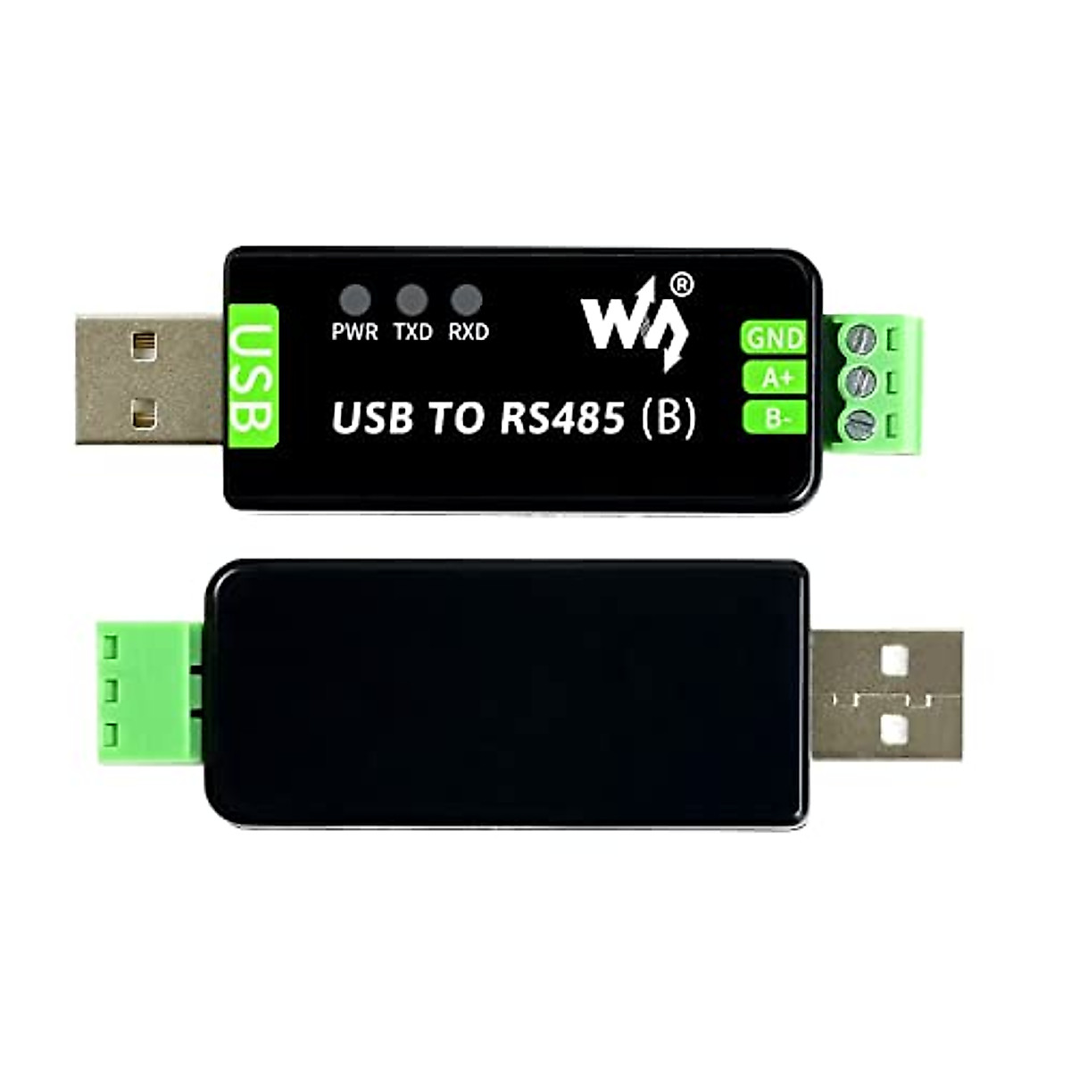 Industrial USB to RS485 Converter Adapter with Original CH343G and SP485EEN, Built-in Lightningproof Tube, Resettable Fuse, ESD and TVS Protection Circuits, up to 1.2km RS485 Transmission Distance