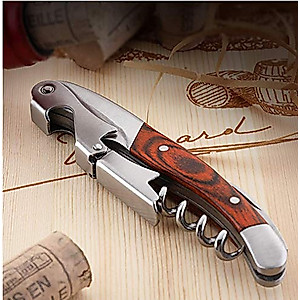 Professional Waiter Corkscrew Wine Key for Bartenders Set of 3,With Long Rosewood Handle Stainless Steel Handle Wine Opener for Bar Restaurant Waiters, Sommelier, Bartend
