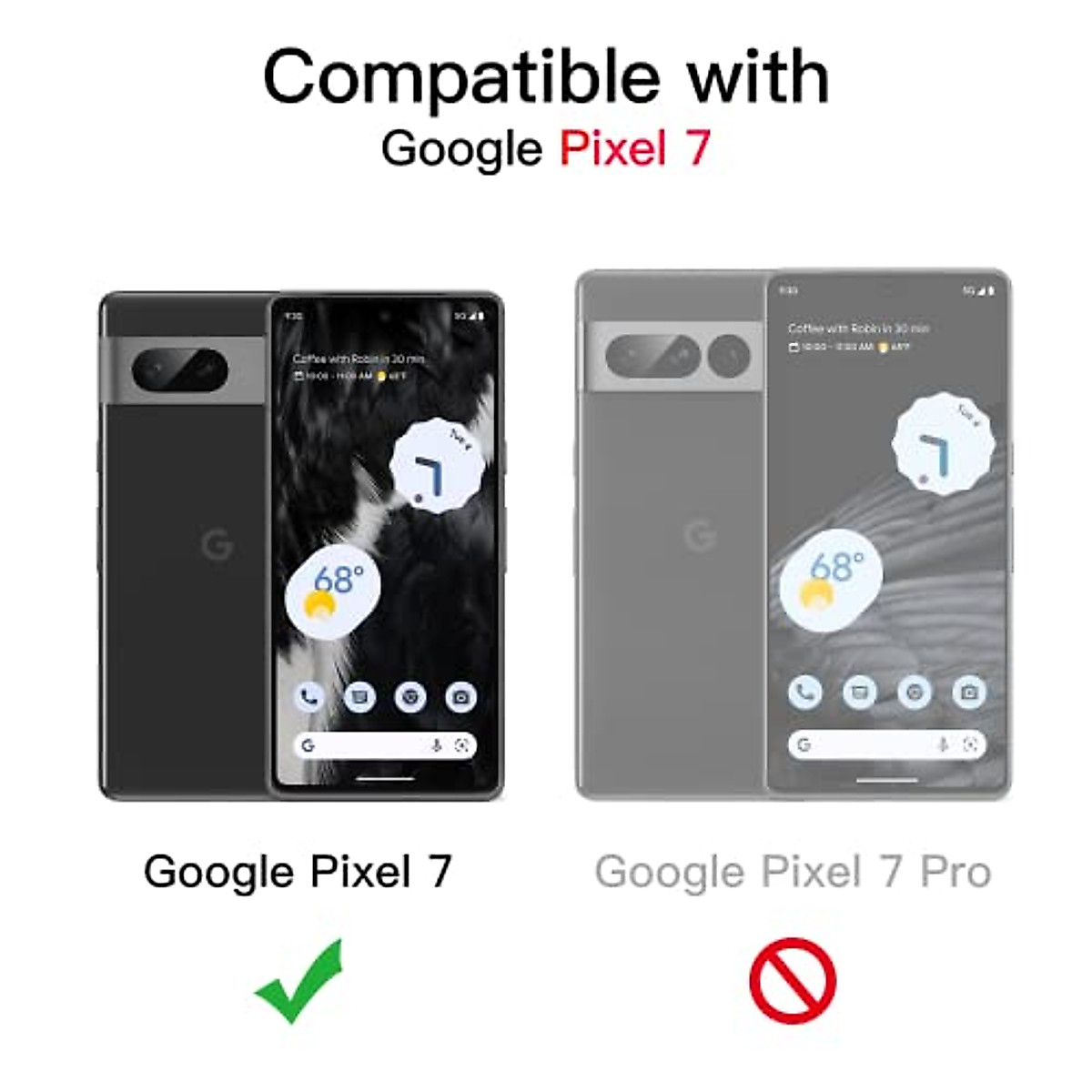 JETech Slim Fit Case for Google Pixel 7, Thin Phone Cover Matte Finish with Shock-Absorption and Carbon Fiber Design (Black)